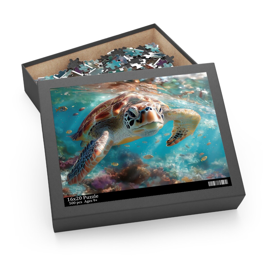 Sea Turtles Puzzle. Premium Adult Jigsaw Puzzle, Turtle Puzzle, Turtle ...
