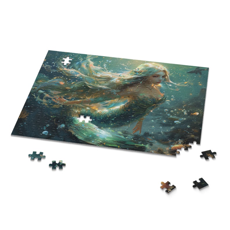 Mermaid Puzzle Enchanting Mermaid Puzzle, Beautiful Mermaid Puzzle ...