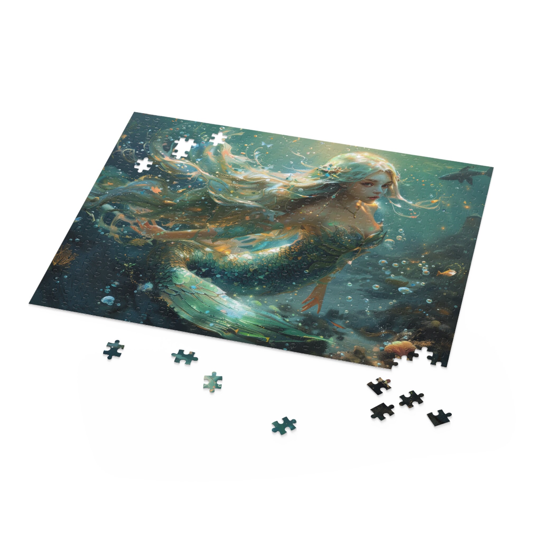 Mermaid Puzzle Enchanting Mermaid Puzzle, Beautiful Mermaid Puzzle ...