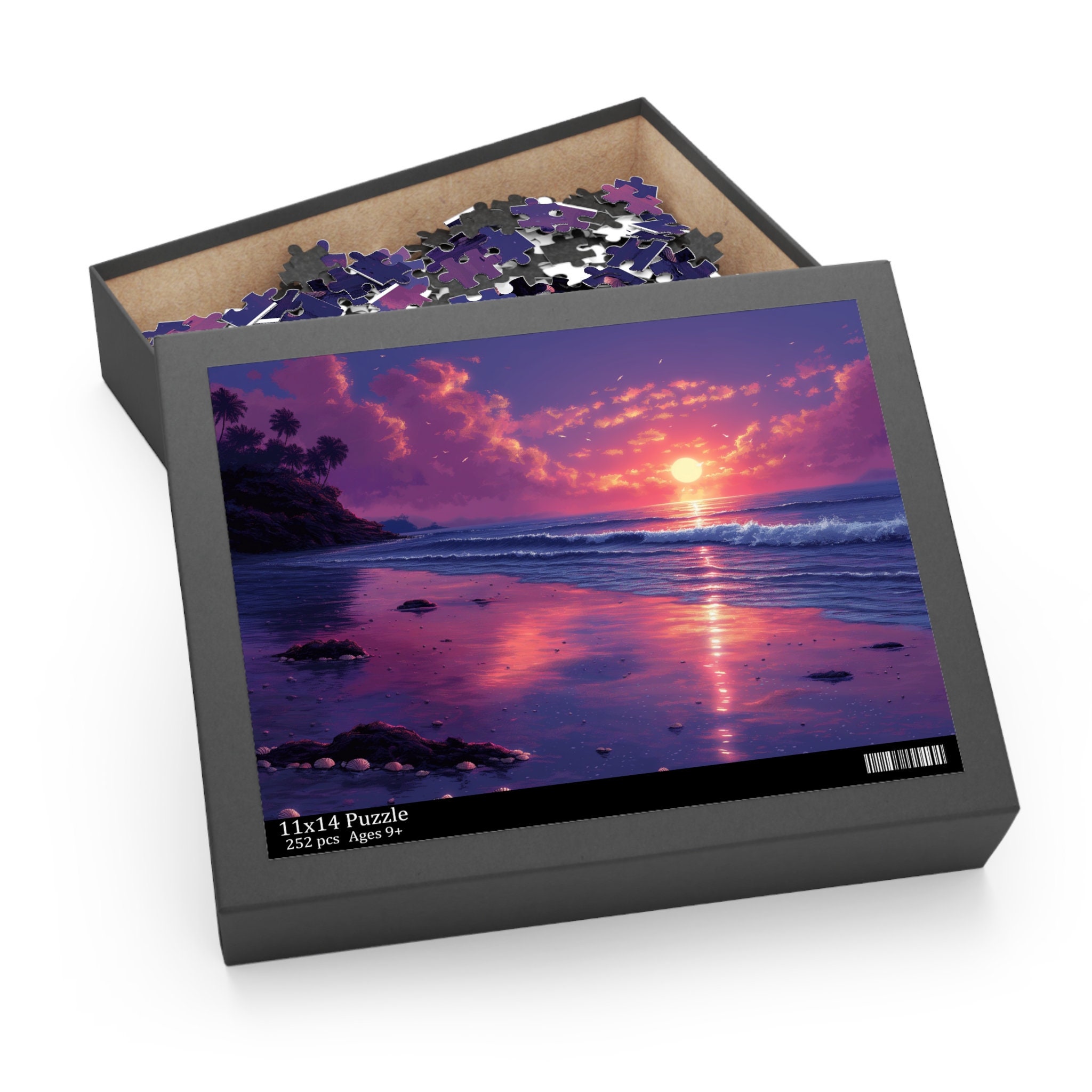 Seaside Beauty Puzzle. Stunning Sunset Puzzle, Beautiful Sunset Jigsaw ...