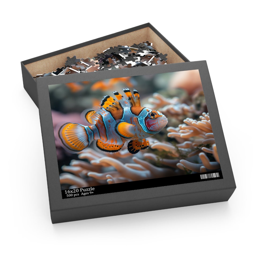 Clown Fish Puzzle. Majestic Clownfish Puzzle, Ocean Puzzle, Playful ...