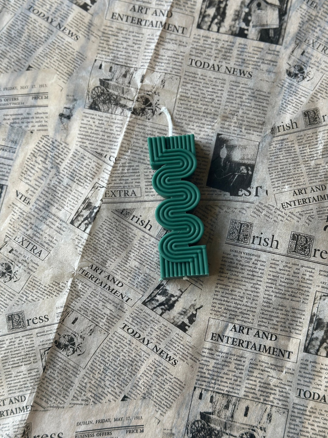 Wavy Ribbed Pillar Candle / Wave Shape Candle/ Wave Pillar - Etsy