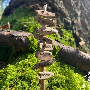 Personalized Mini Fairy Sign Posts - Etsy
