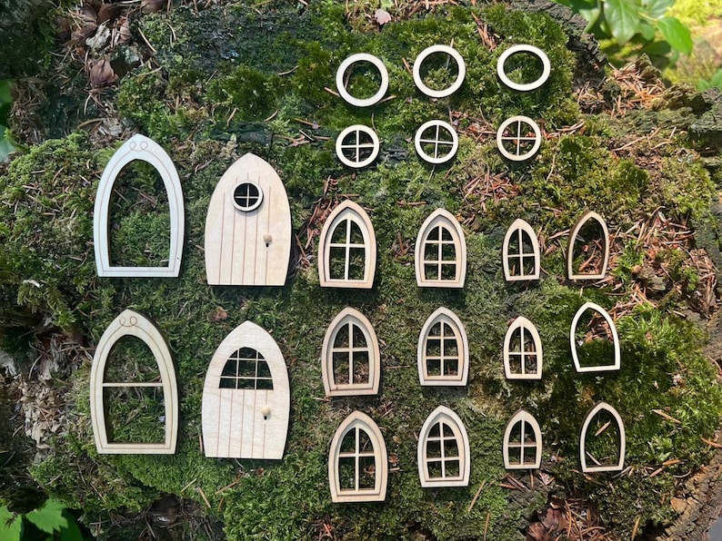 DIY Fairy Door and Windows Kit for Fairy Garden or Fairy House - Etsy