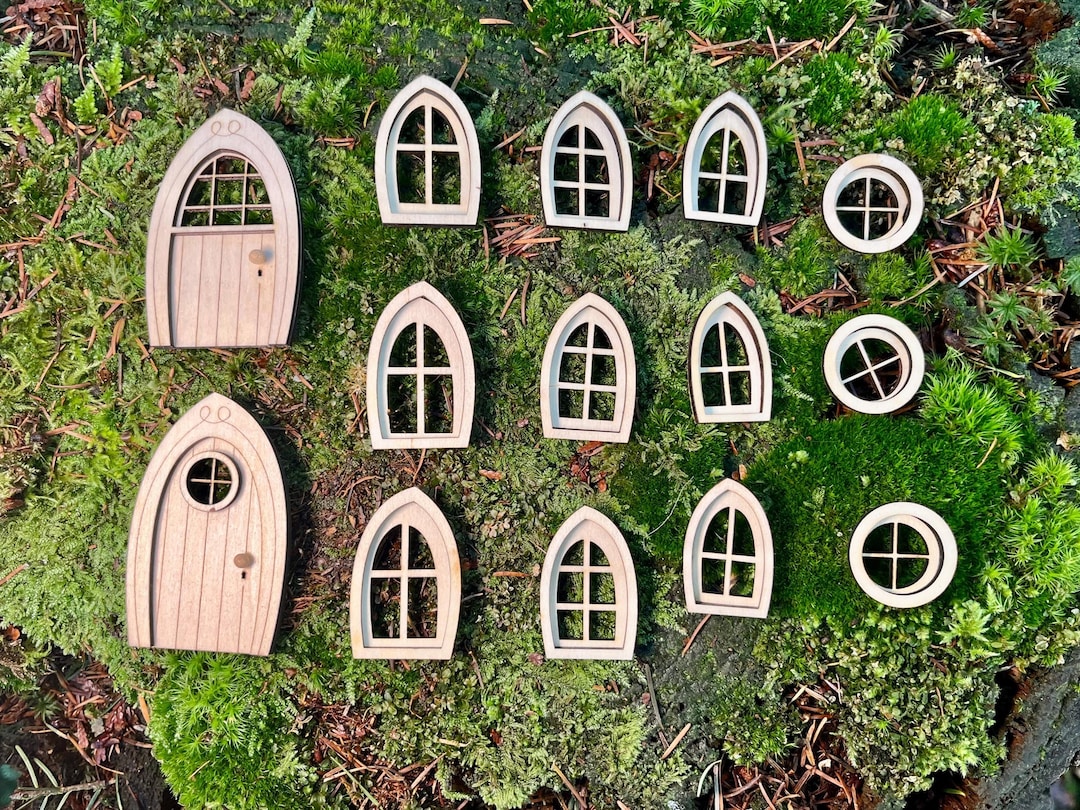 DIY Small Fairy Doors and Windows Set – Create Your Own Magical Fairy ...