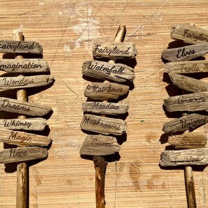 Handmade Fairy Garden Sign Posts - Etsy