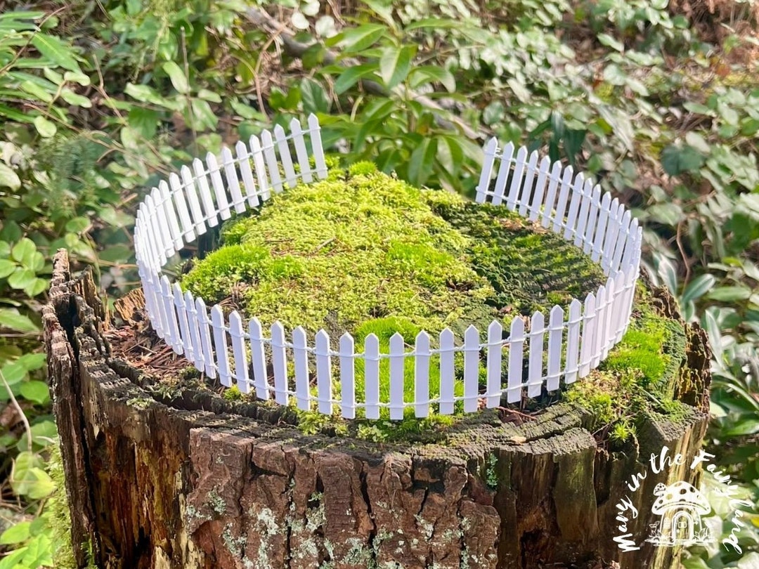 Miniature Fairy Garden Fence - Wooden & Metal, 35.4" - Etsy