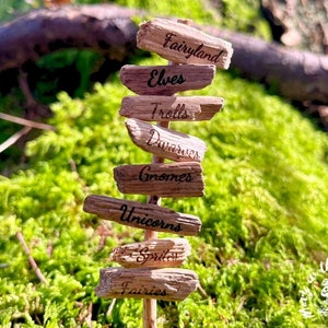 Personalized Mini Fairy Sign Posts - Etsy