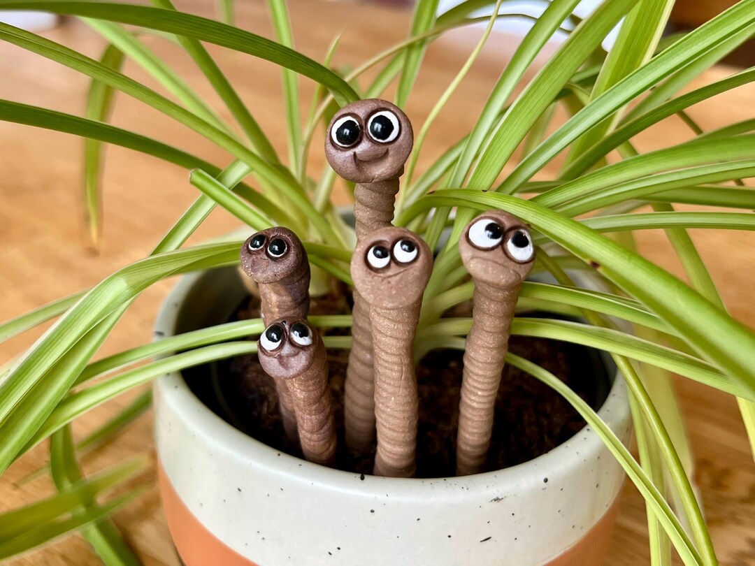 Handmade Clay Worm: Whimsical Fairy Garden Decor - Etsy