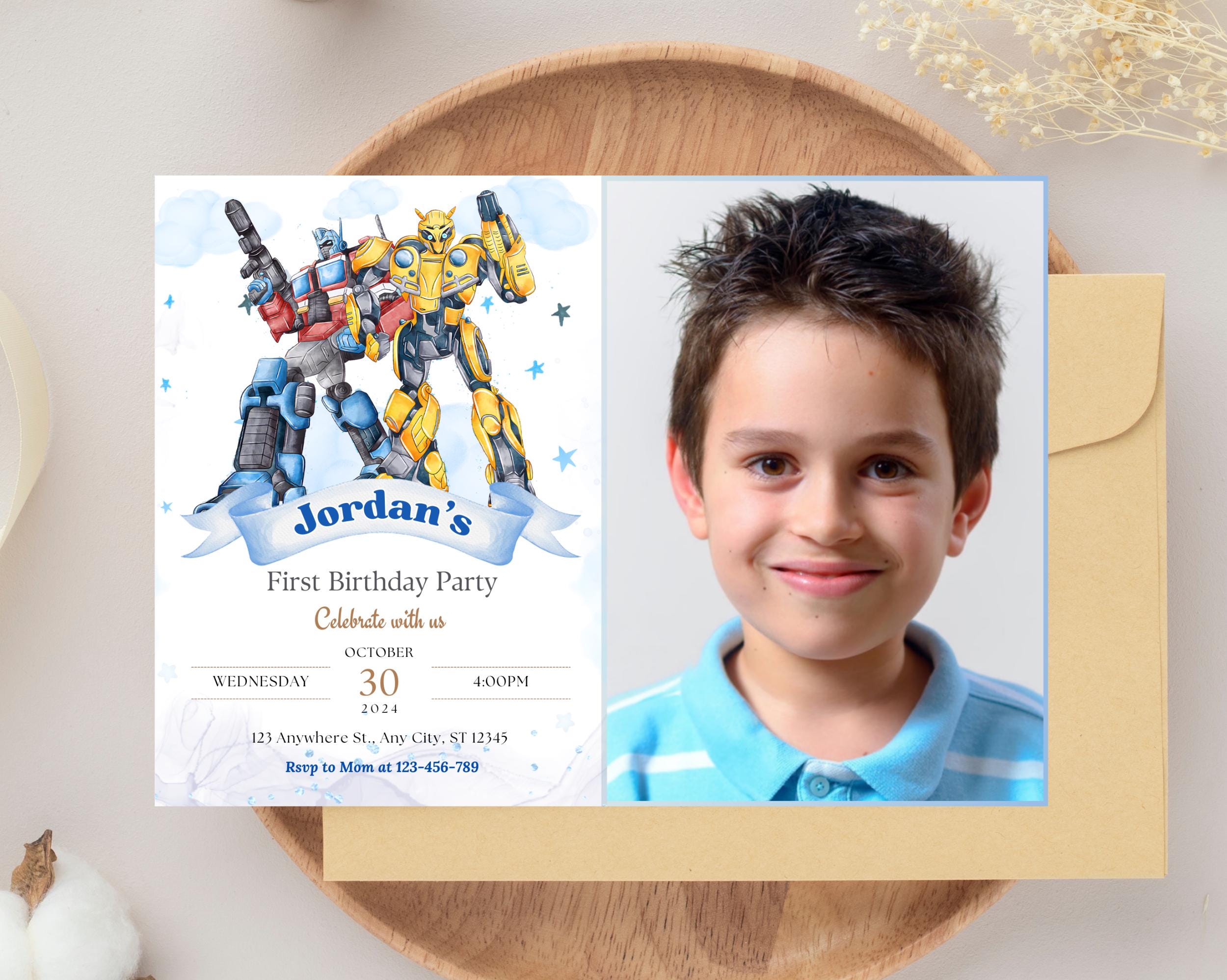 Transformer Invitation Optimus Prime Birthday Design Bumblebee Birthday ...
