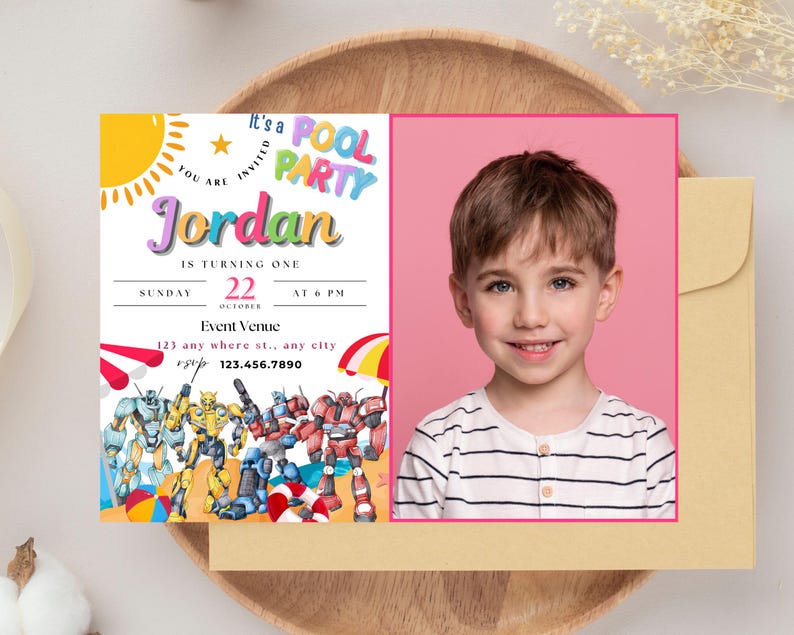 Transformers Invitation Optimus Prime Birthday Design Bumblebee ...