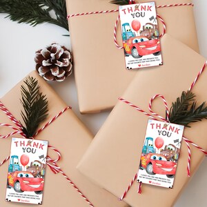 Printable Cars Birthday Party Tag Cars Lightning Mcqueen Tag Cars Theme ...