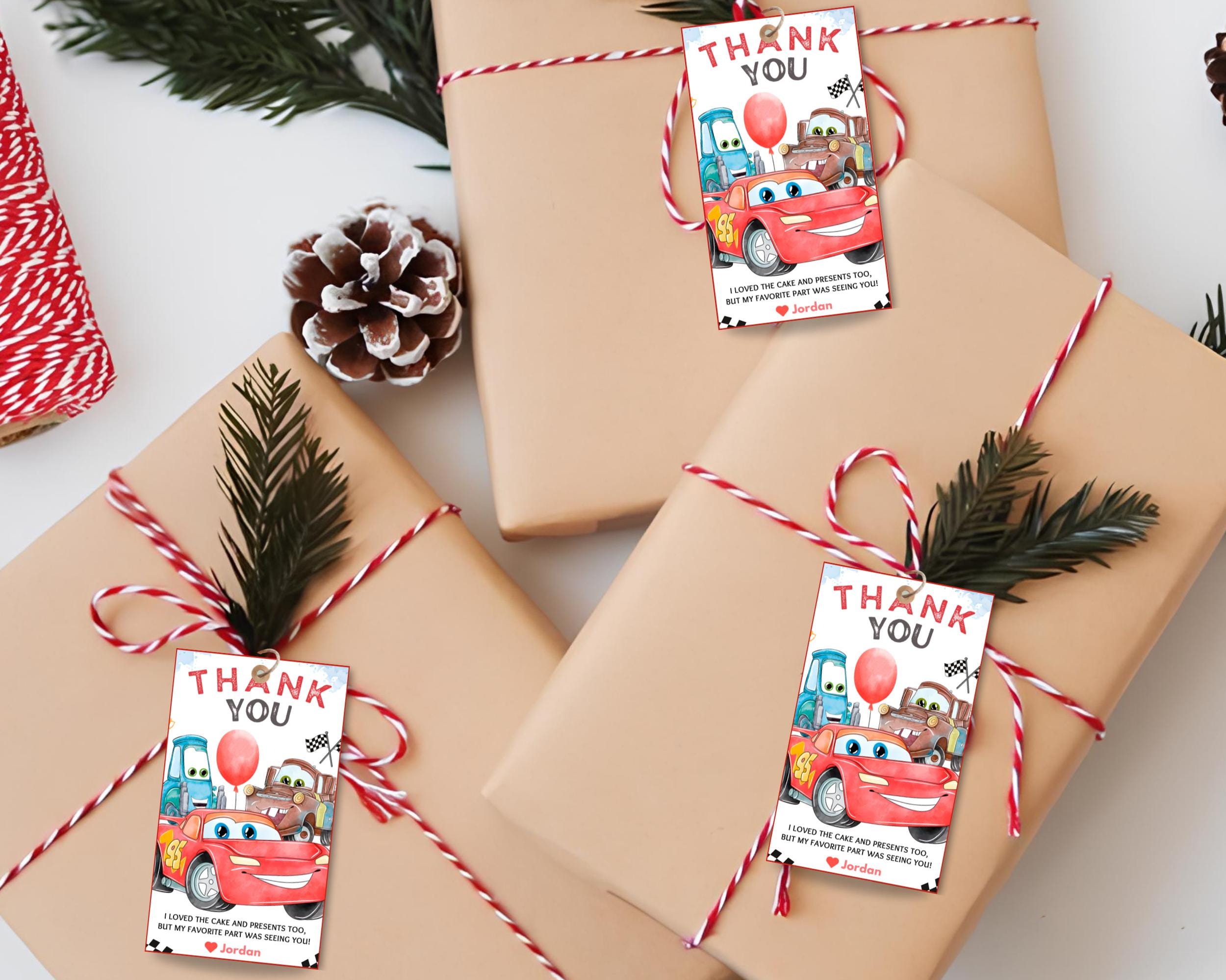 Printable Cars Birthday Party Tag Cars Lightning Mcqueen Tag Cars Theme ...