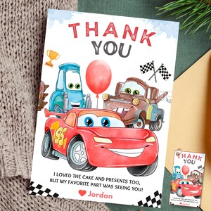 Printable Cars Birthday Party Tag Cars Lightning Mcqueen Tag Cars Theme ...