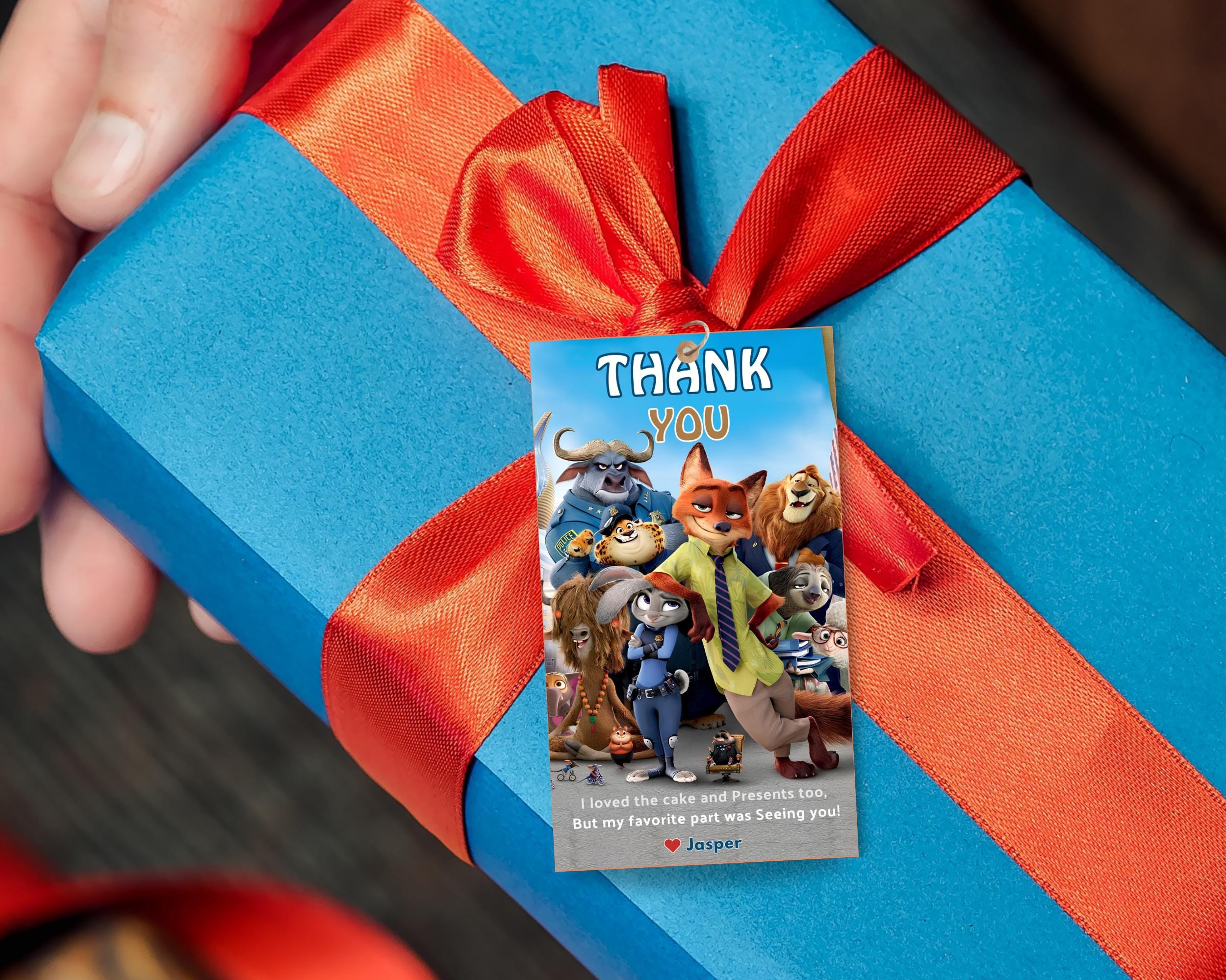 Printable Zootopia 2 Birthday Tag Zootopia 2 Thank You Tag Zootopia 2 ...