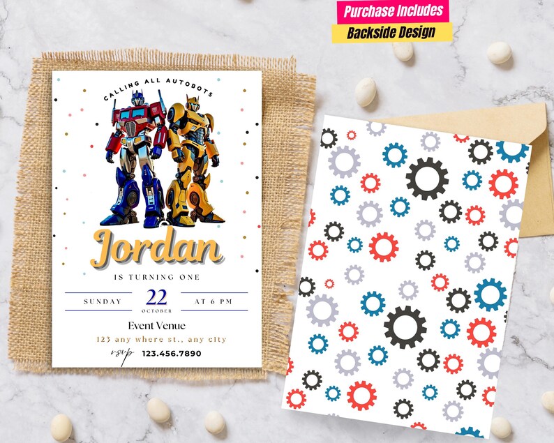 Transformer Invitation Optimus Prime Birthday Design Bumblebee Birthday ...