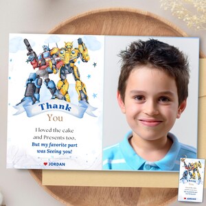 Optimus Prime Transformers Photo Thank You Card Transformer Thank You ...