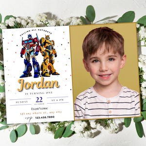 Transformer Invitation Optimus Prime Birthday Design Bumblebee Birthday ...