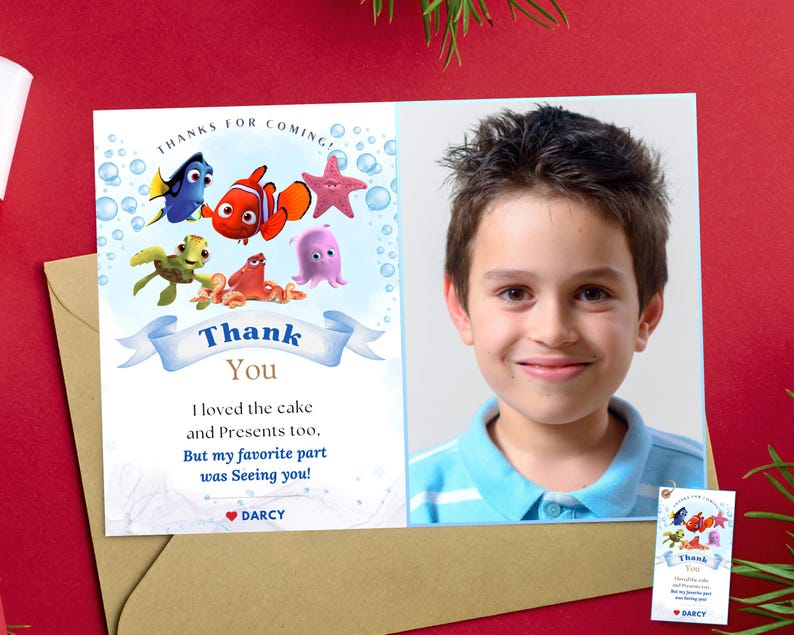 Printable Finding Nemo Return Gift Label Nemo Goodie Bag Tag Underwater ...