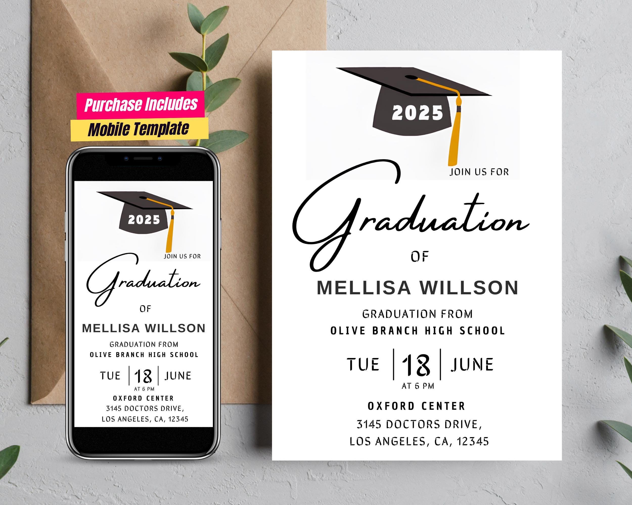 Graduation Party Invitation Card Class of 2025 Invite Graduation ...