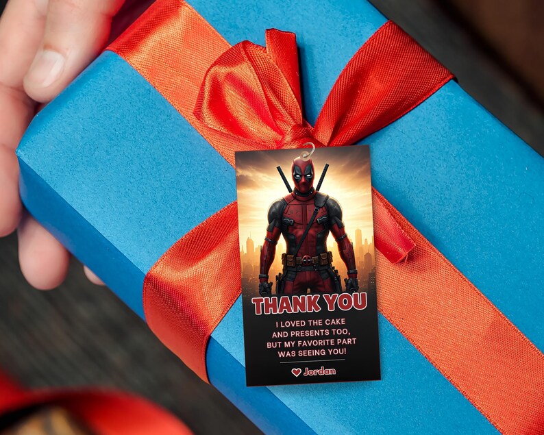 Printable Deadpool Birthday Thank You Printable Deadpool Thank You ...