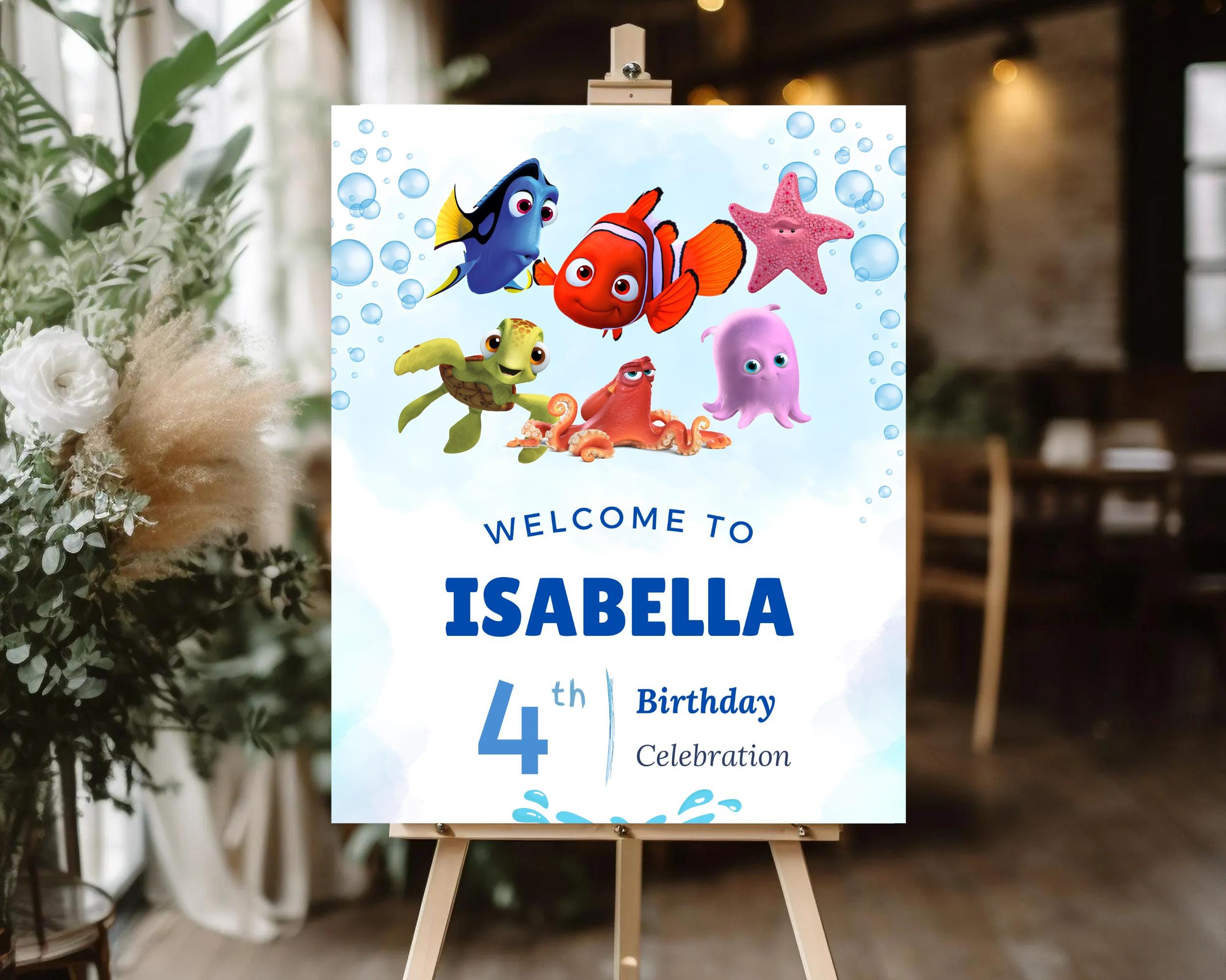 Finding Nemo Welcome Card Underwater Theme Nemo Welcome Card Vibrant ...