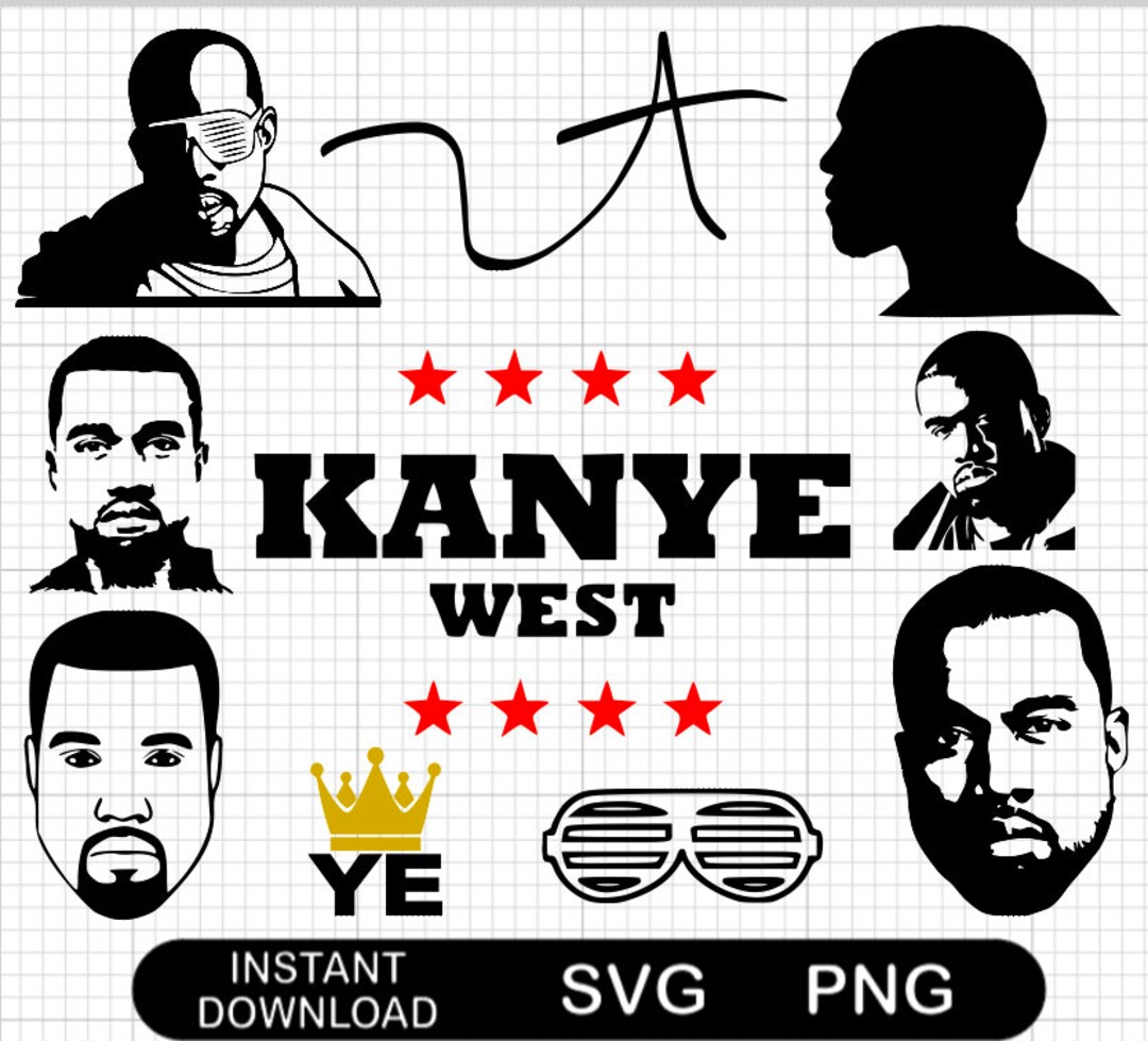 New King Kanye Bundle Instant Download / Bags Decals Stickers/ Svg Png ...