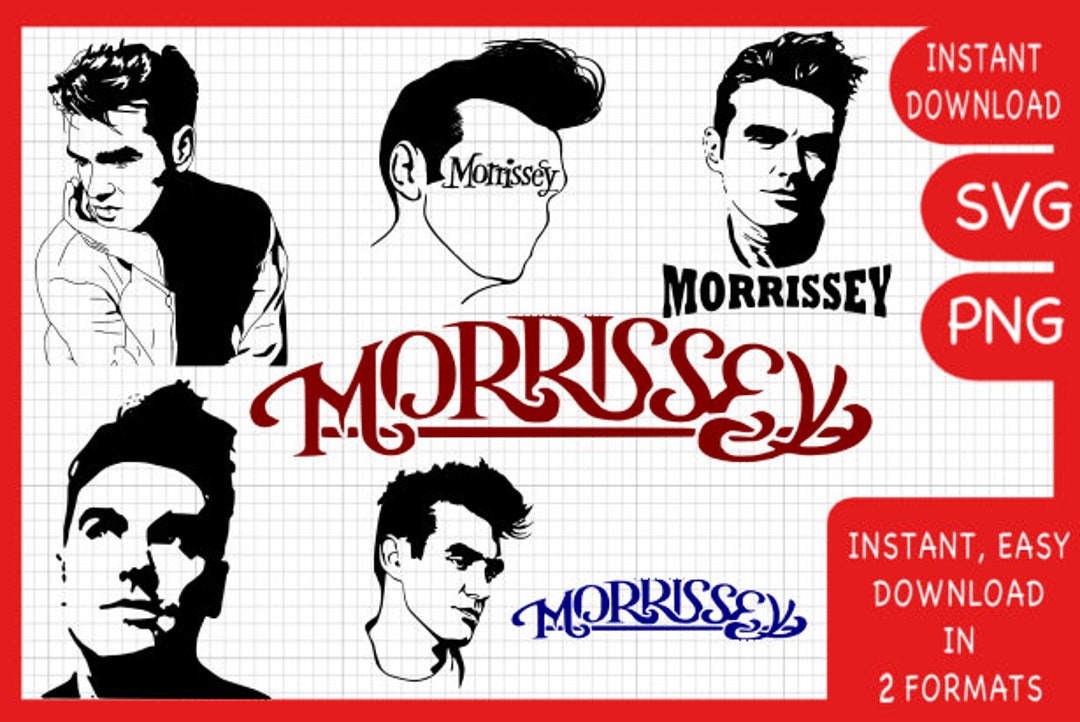 Morrissey Singer 80's Bundle / Icon Silhouette Music Pop Star / Svg Png ...