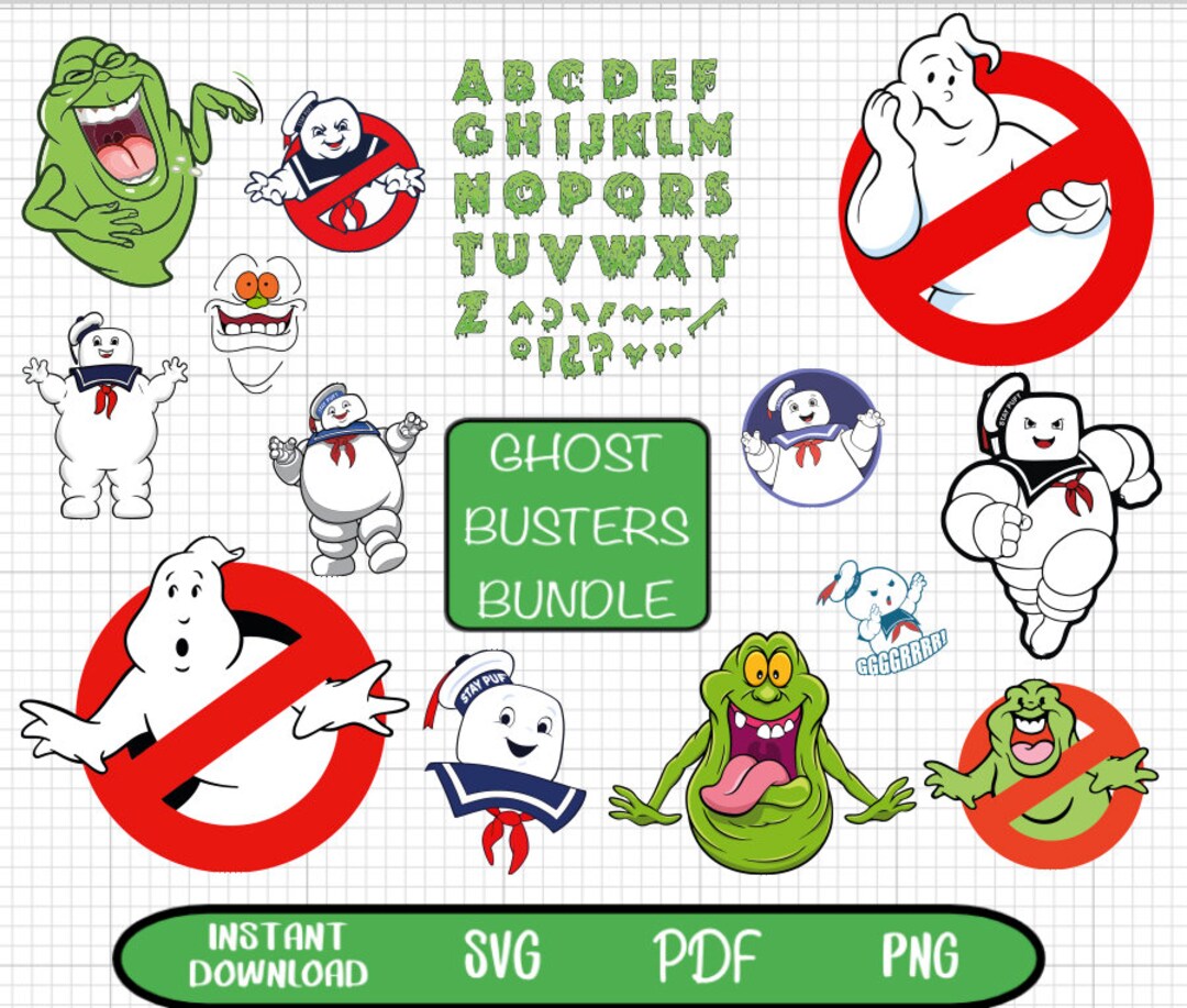 Ghost Buster SVG Bundle / Vector Pdf Png Svg Font / Ghost Design ...