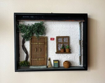 Handmade Wooden Frame,diorama,3d,handmade Painting,plaster,gypsum ...