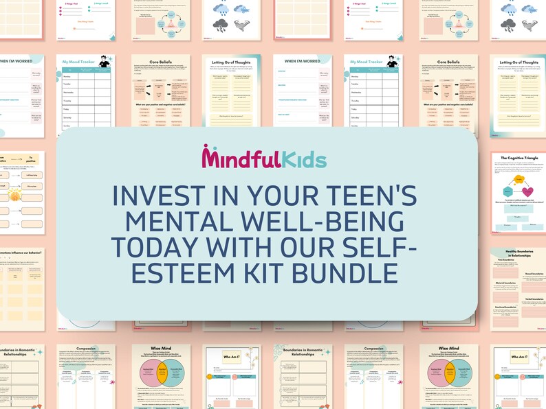 Printable Self-esteem Worksheet Pack for Teens Coping Skills Bundle for ...