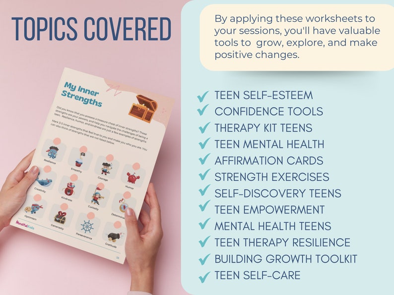 Printable Self-esteem Worksheet Pack for Teens Coping Skills Bundle for ...