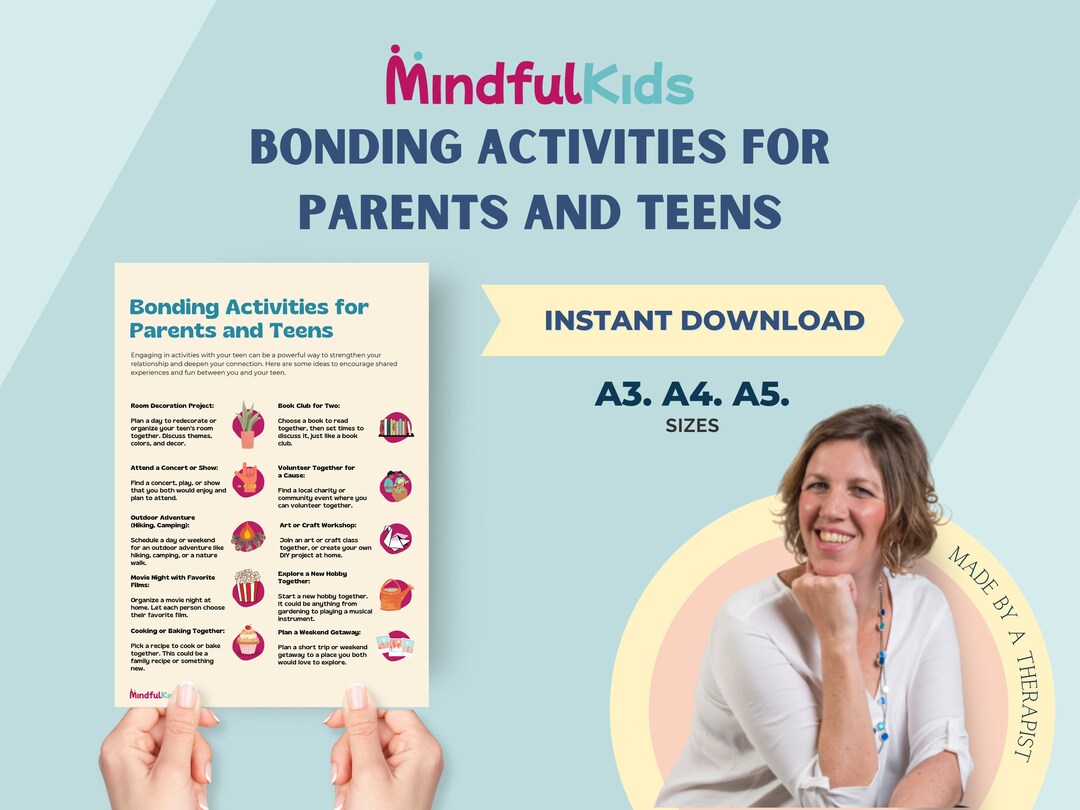 Bonding Activities for Parents and Teens Poster Print Quality Family ...