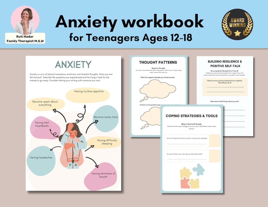 Anxiety Worksheets for Teens, Therapy Worksheets, Self Esteem, Therapy ...