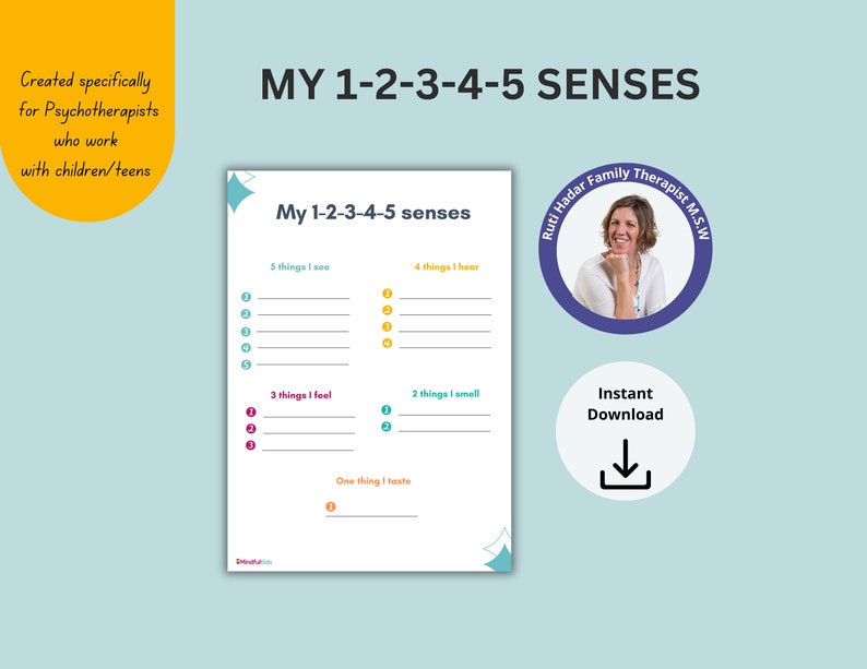 Toddler Five Senses Activities Printable Worksheet Five - Etsy