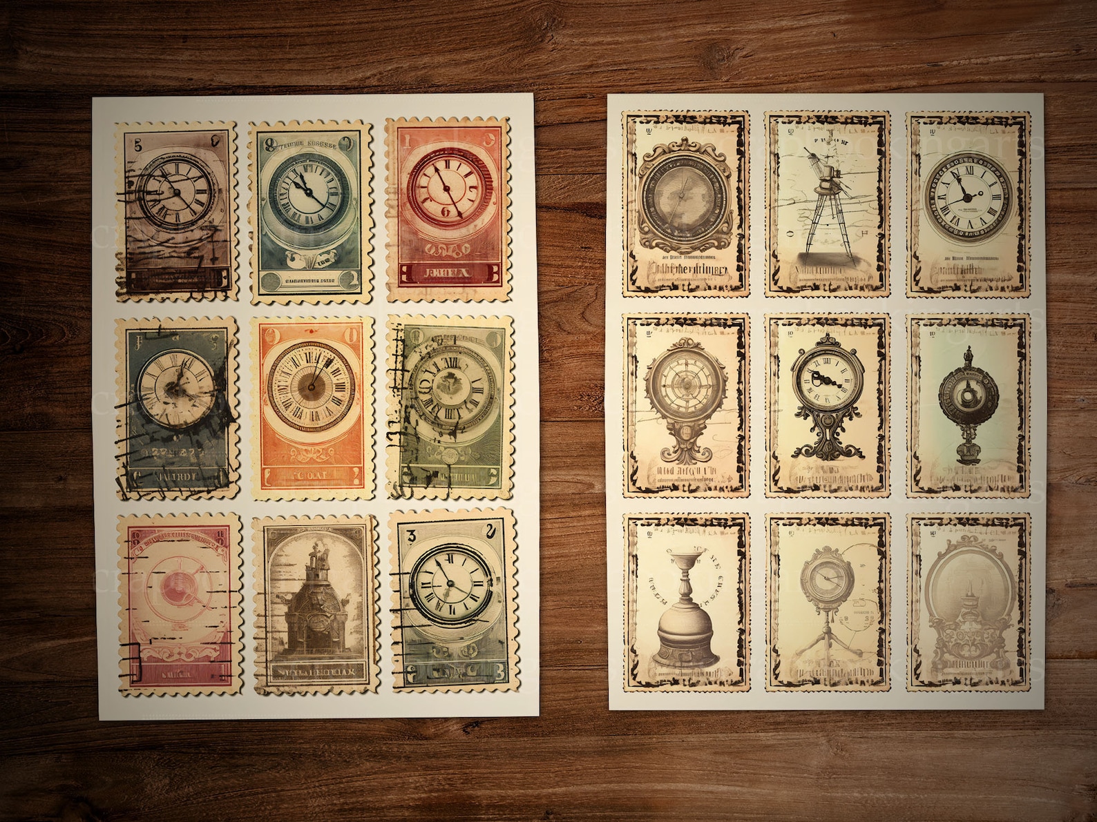 Vintage Postage Stamps, Printable Old Postal Stamps Ephemera, Junk ...