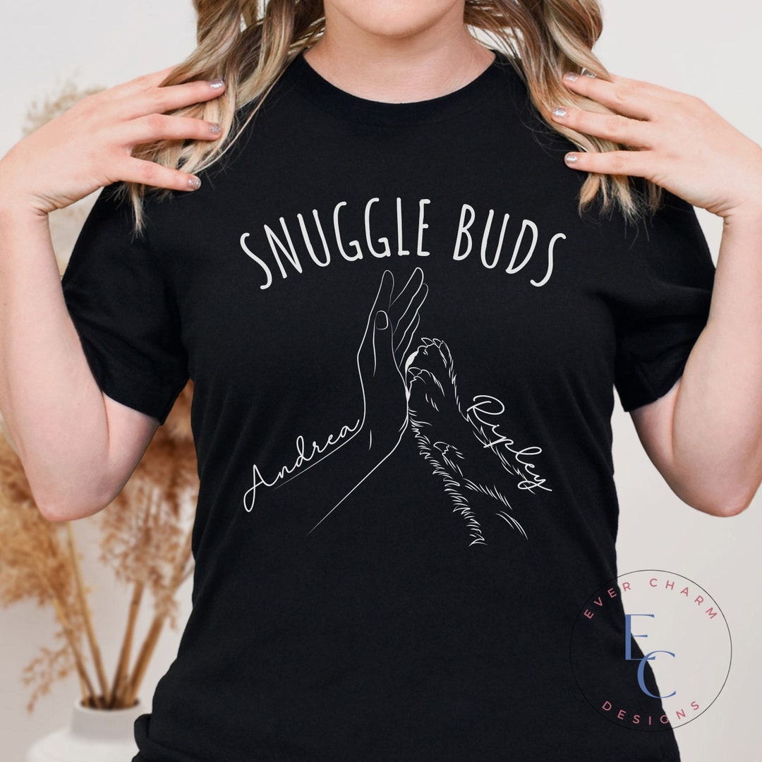 Personalized Human Hand and Paw Shirt, Dog Paw Animal Lover Tee, Custom ...