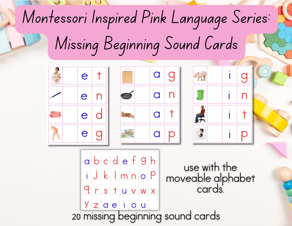 Montessori Inspired Pink Reading Series - Etsy