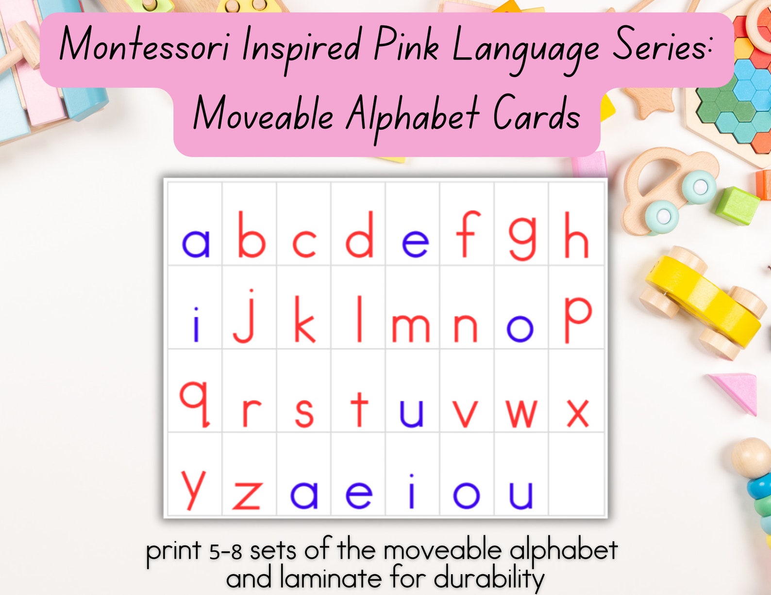 Montessori Inspired Pink Reading Series - Etsy