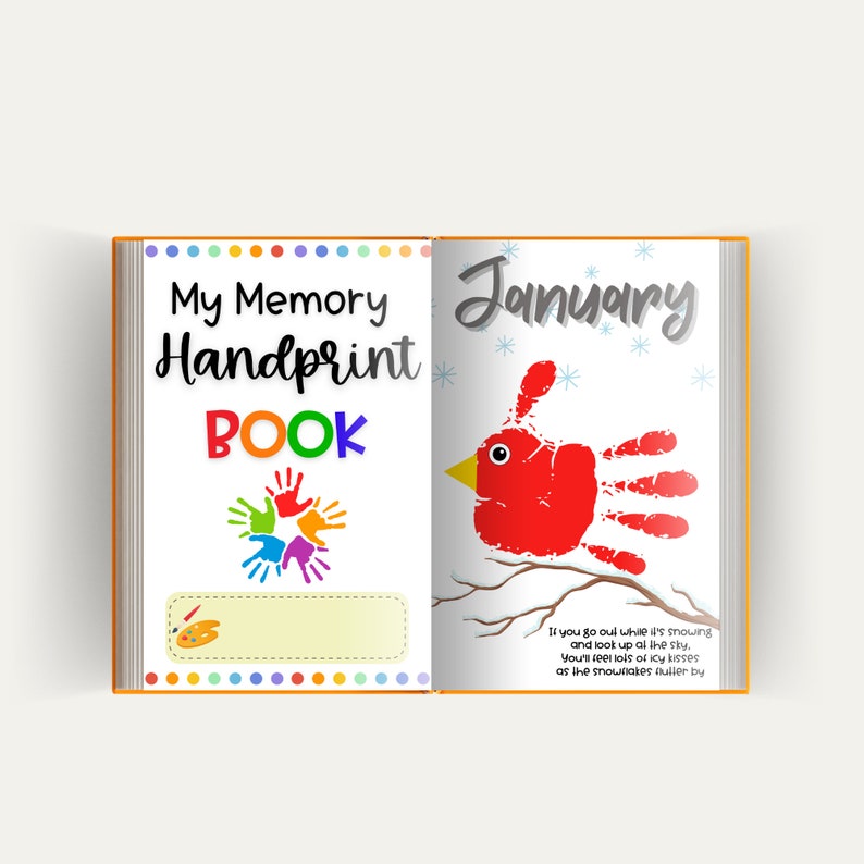 Handprint Memory Book Printable for Prek, Preschool Kindergarten 1st ...