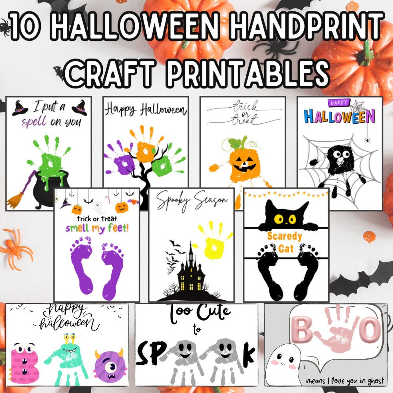 Halloween Handprint Craft | Halloween Crafts | Halloween Handprint Art ...