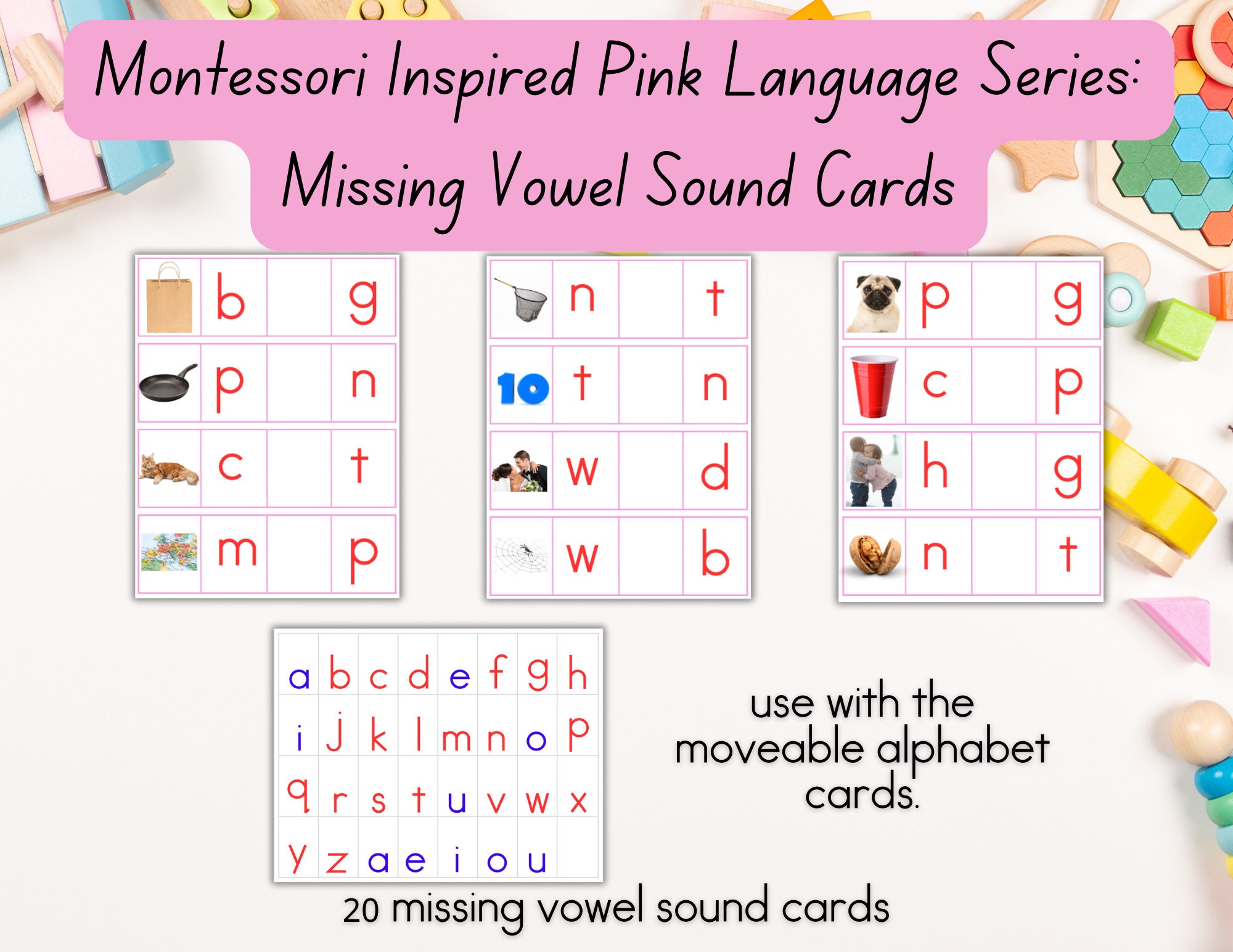Montessori Inspired Pink Reading Series - Etsy