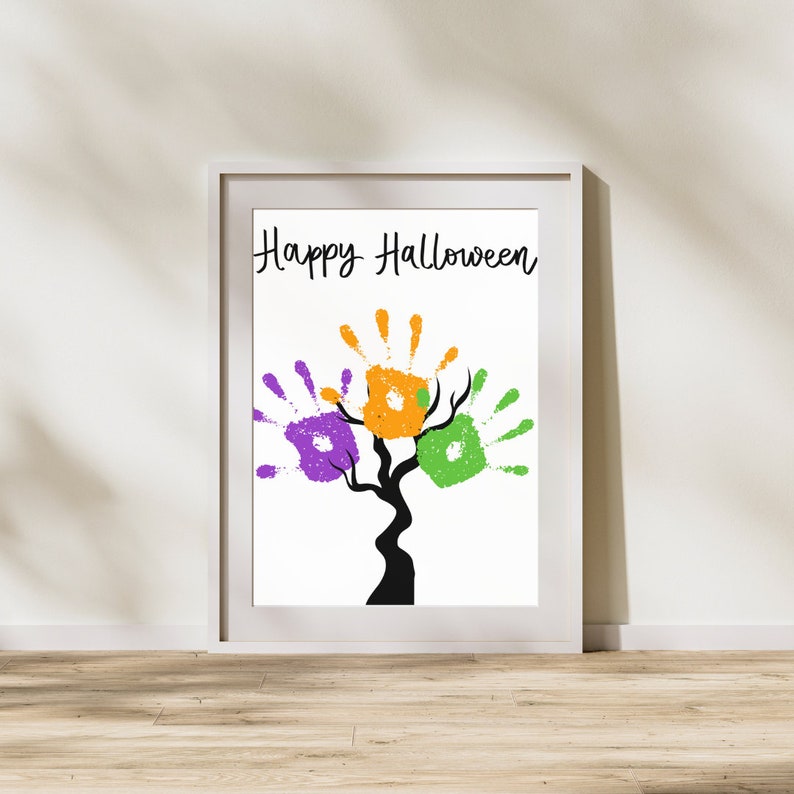 Halloween Handprint Craft | Halloween Crafts | Halloween Handprint Art ...