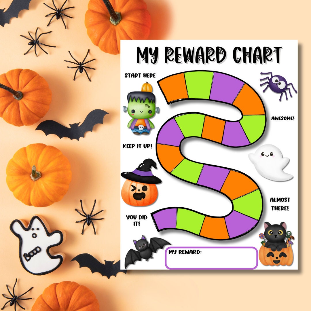 Halloween Reward Chart for Kids - Etsy