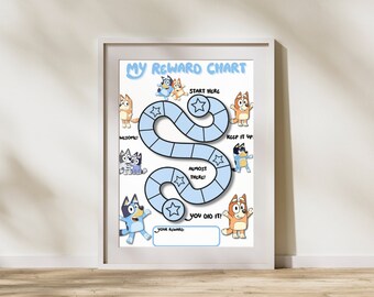 BLUEY Reward Chart Editable Toddler Reward Chart Classroom Behavior ...