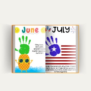 Handprint Memory Book Printable for Prek, Preschool Kindergarten 1st ...