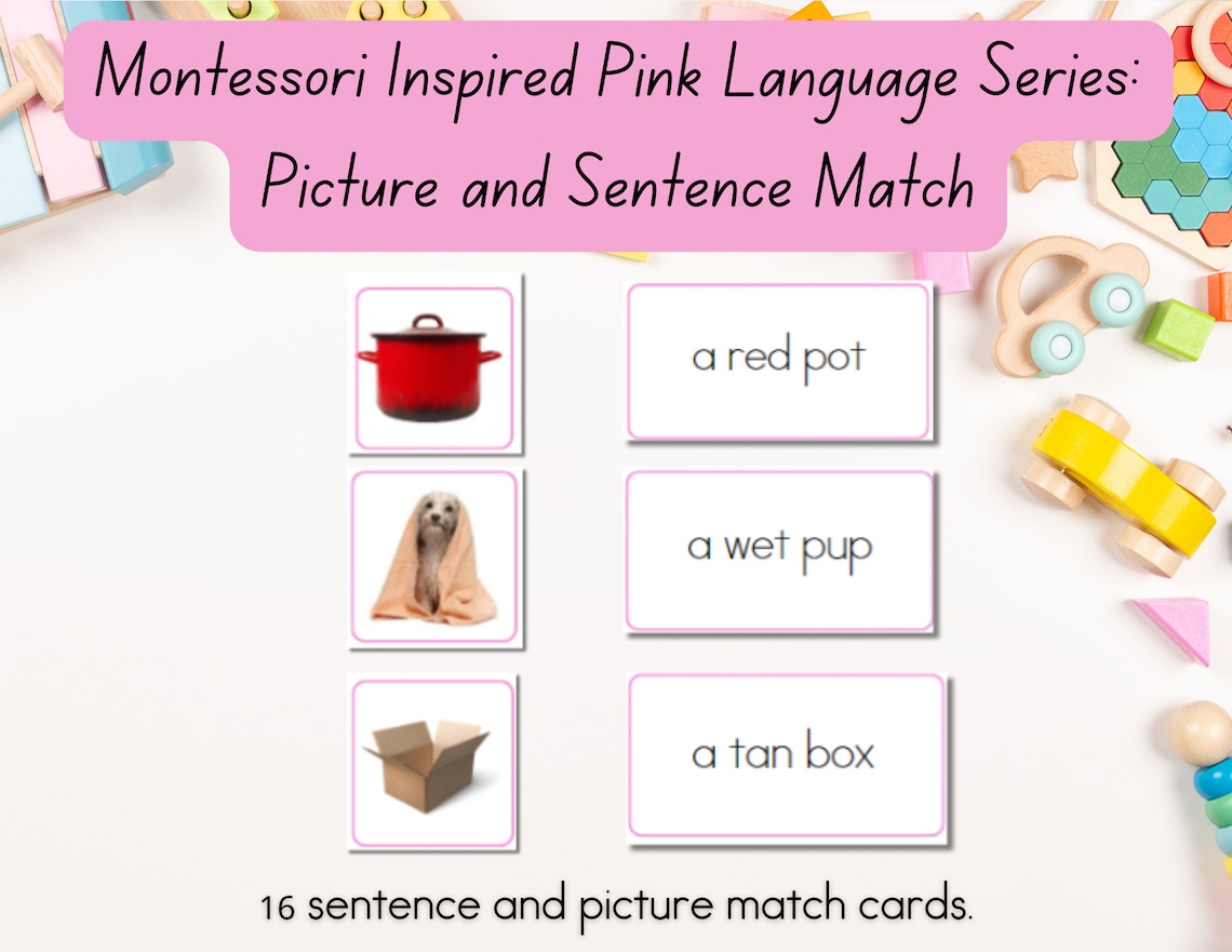 Montessori Inspired Pink Reading Series - Etsy