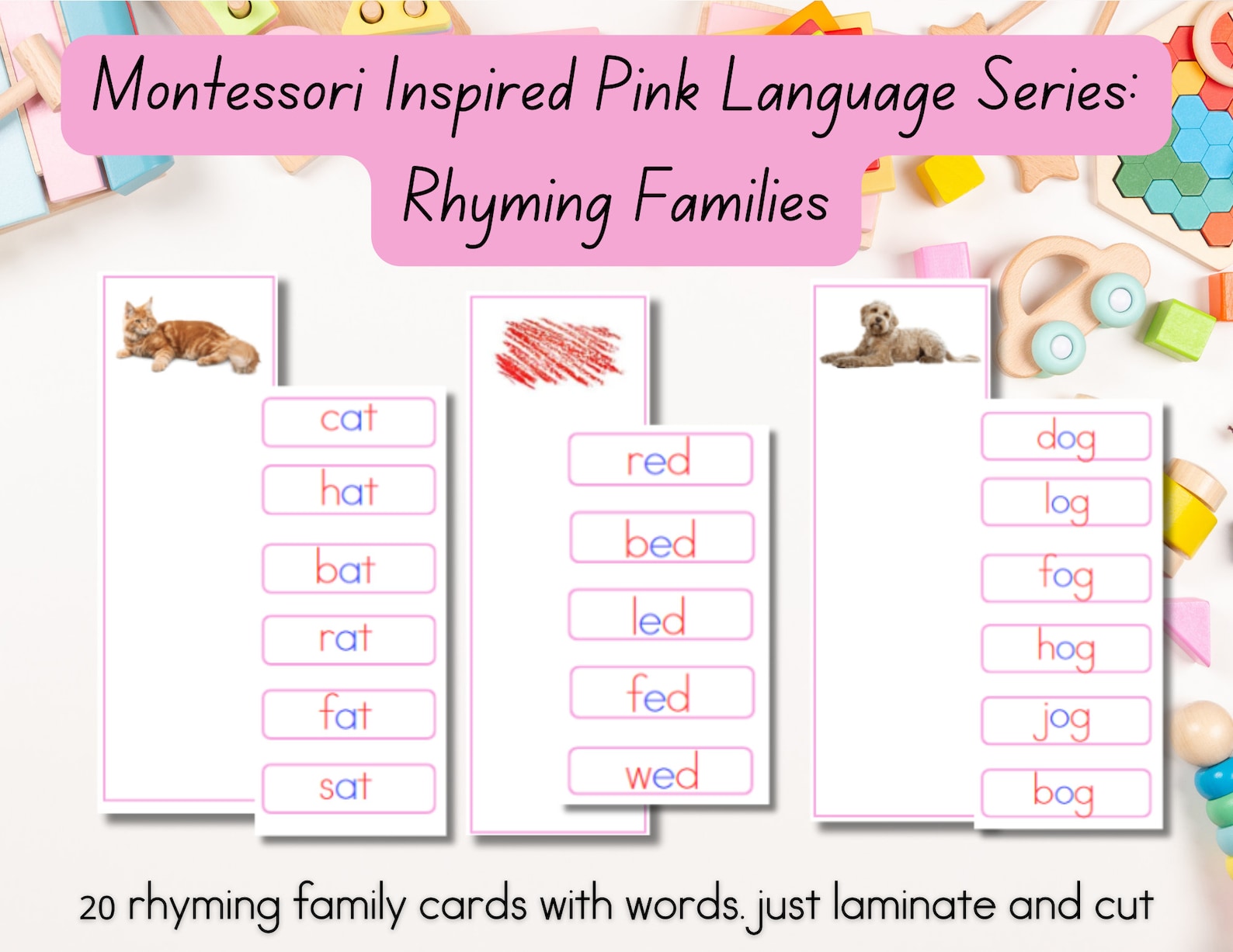Montessori Inspired Pink Reading Series - Etsy