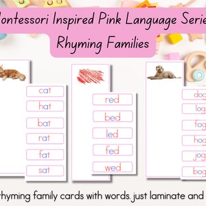 Montessori Inspired Pink Reading Series - Etsy