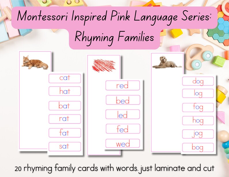 Montessori Inspired Pink Reading Series - Etsy